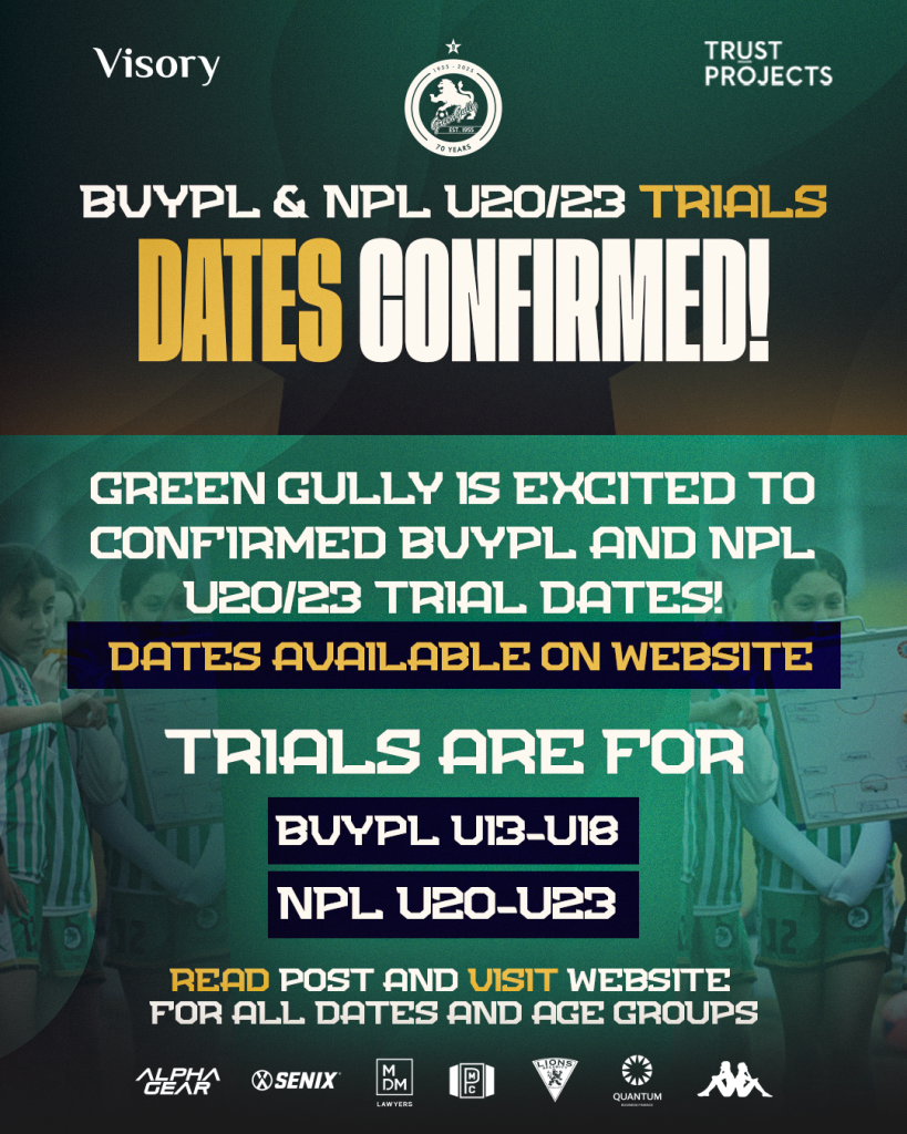 2026 YPL & NPL U20/U23 Trials Information - Green Gully Soccer Club
